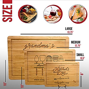 Personalized Gifts for Mom Kitchen, Cutting Board, Custom Engraved Serving Platter, Customized Mom and Grandma Gift, Decor for Mother's Kitchen, Engraved Kitchen Sign, Different Design Options