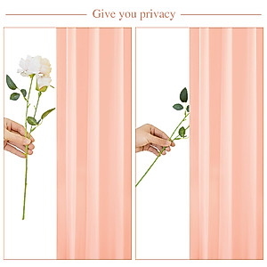 10x10 Peach Backdrop Curtain for Parties Baby Shower Wrinkle Free Peach Photo Curtains Backdrop Drapes Fabric Decoration for Wedding Birthday Party 5ft x 10ft,2 Panels