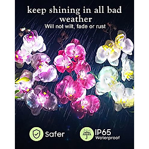 3 Pack Solar Garden Lights, Newest Version Solar Lights Outdoor Decorative, Flower Lights for Yard, Garden Decoration, Christmas Decoration Outdoor Yard