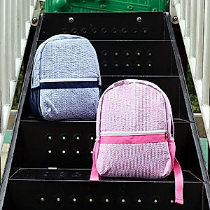 GFU Toddler Backpack, Seersucker Gingham Kids Backpack for Boys and Girls, Preschool Kids Backpack, Lightweight Schoolbag for Child, Small…