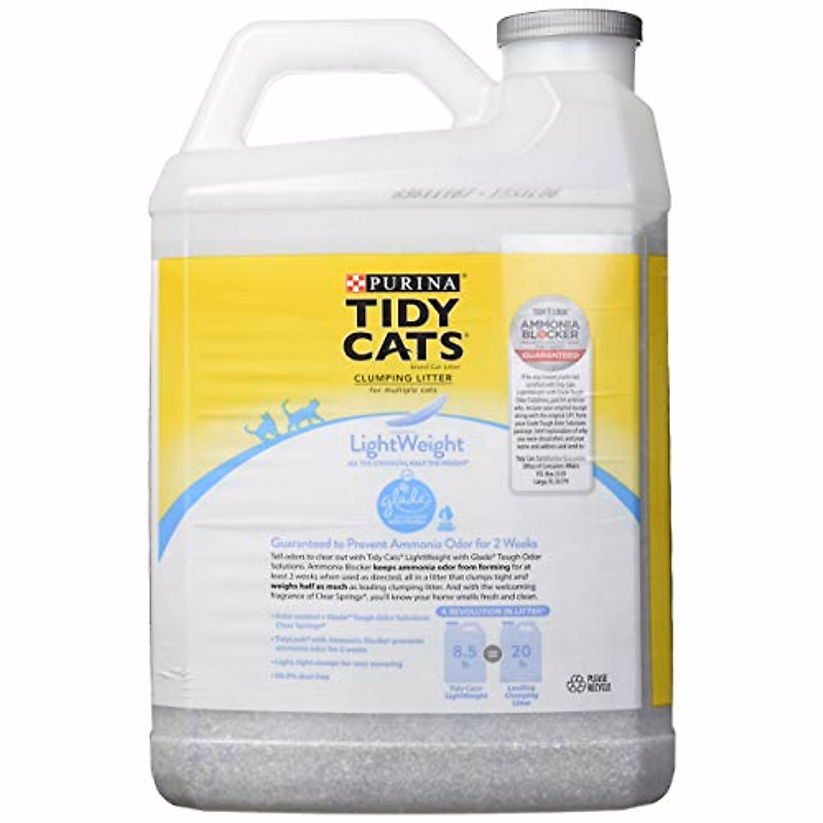 Tidy Cats Lightweight Glade Clear Springs Low Dust Clumping Multi Cat Litter, 8.5 lbs.