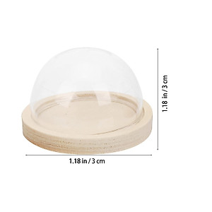 ULTECHNOVO 2pcs Glass Dome Glass Cloche Clear Display Case Cloche Dome Small Display Case Display Cases for Collectibles Glass Case for Display Figures House Decorations for Home Match Cloche