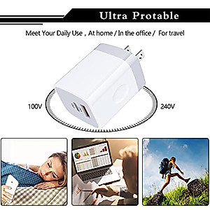 20W Fast USB C Charger,Dual Port PD 3.0 Type C Wall Charger Plug Quick Charging Block for Samsung Galaxy S23 S23+ S22 Ultra S21 S20 Plus A14,iPhone 14 Plus 13 12 11 Pro Max,SE,8 7 6 Plus,Pixel 7 6 6a