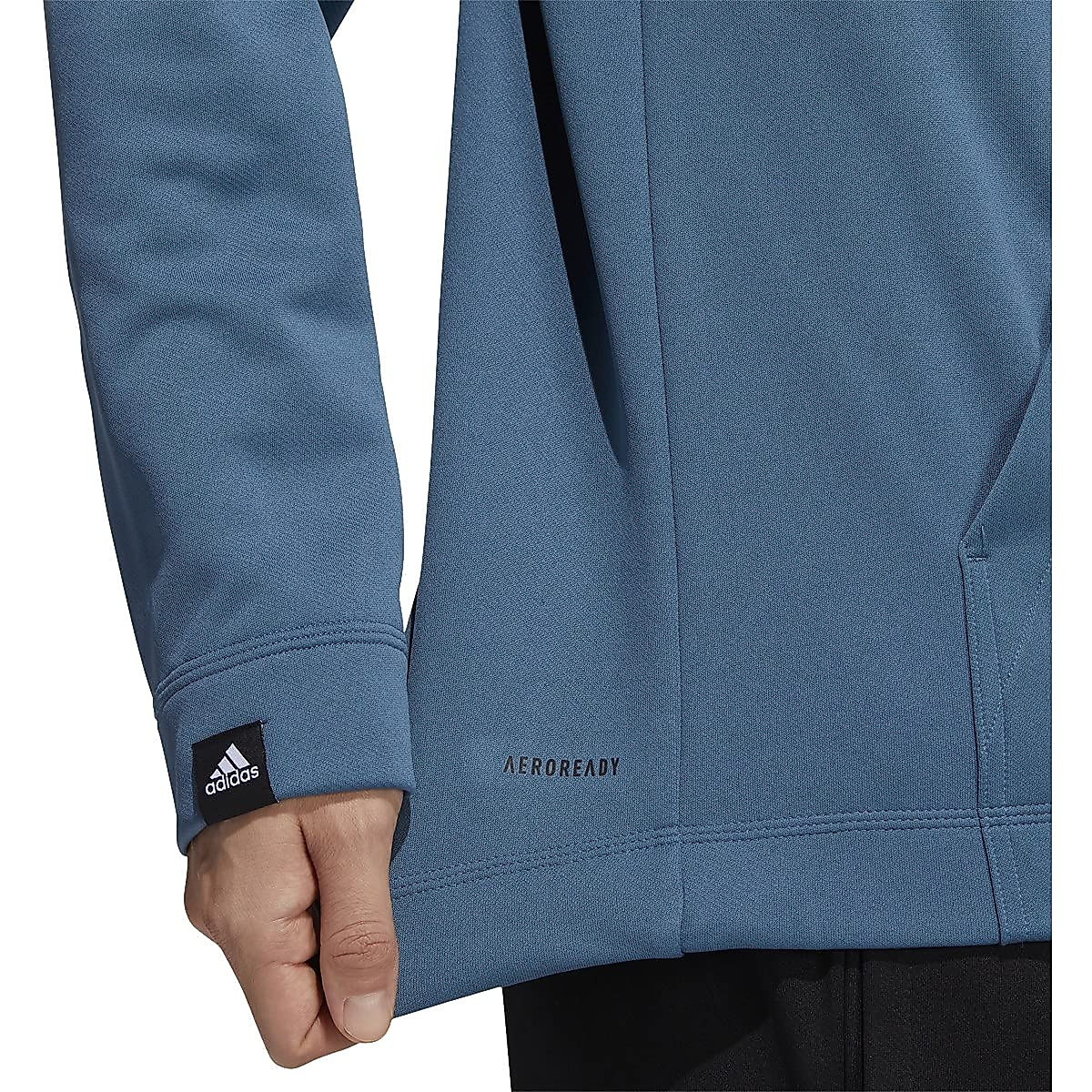 adidas Men's Game and Go Big Badge of Sport Hoodie, Orbit Indigo/Orbit Indigo, Large