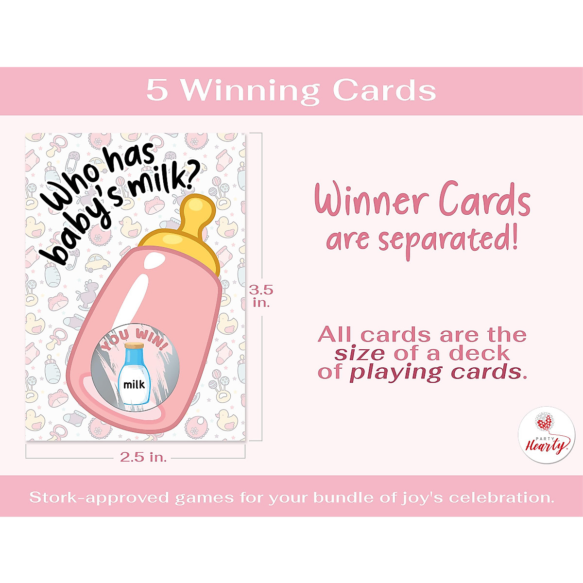 Party Hearty Baby Shower Games for Girl, 40 Emoji Scratch Off Lottery Tickets, Baby Games Ideas, Scratch Off Game, Pink
