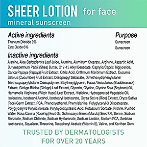 BLUE LIZARD Sheer Face Lotion - SPF 50+, 1.7 Oz