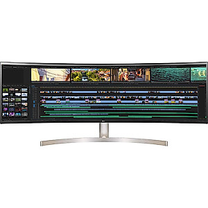 LG 49WL95C-WE 49" 32:9 UltraWide Dual QHD HDR10 IPS Curved LED Monitor Bundle with 1 YR CPS Enhanced Protection Pack