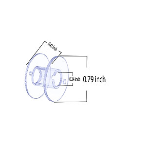 Hekisn Sewing Machine and Embroidery Bobbins, SA156 Bobbins for Brother, Class 15 Transparent Sewing Bobbins (20 Pack)