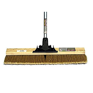 FlexSweep Flex-Power Unbreakable Commercial Push Broom (Contractors 24 Inch) Medium Bristles Multi Surface