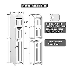 Bathroom Furniture Sets: Small Bathroom Storage Cabinet Great for Toilet Paper Holder,Toilet Paper Cabinet for Small Spaces,White Bathroom Organizer by AOJEZOR