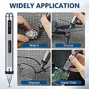 GuDoQi Precision Screwdriver Set 52 in 1, Cordless Rechargeable Mini Electric Screwdriver, LED Display, 48 Magnetic Bits, Power Screwdriver with 2 Lights, Portable Repair Tool Kit for Phone, Laptops