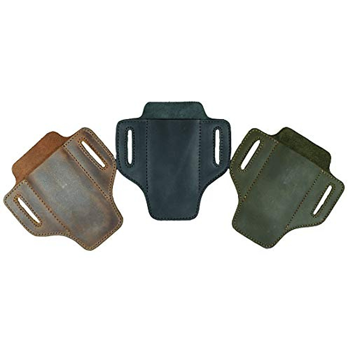 Hide & Drink, Leather Tactical Knife Holster, Multitool Holder, Camping & Outdoor Accessories, Handmade (Charcoal Black)