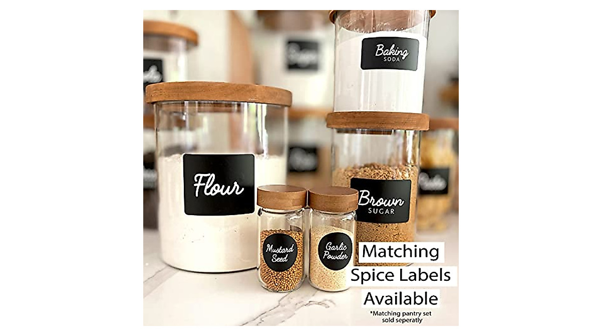 Elegant Pantry Labels - Quart + Pint Kitchen Organization