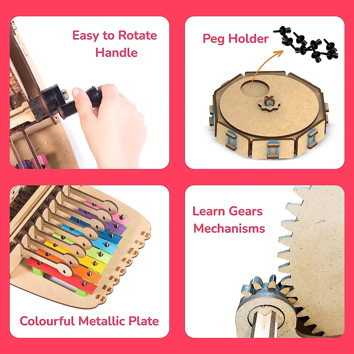 Smartivity Music Machine; Mechanical Action, Science, Engineering STEM and STEAM Building Kit for Kids Ages 8 and Up