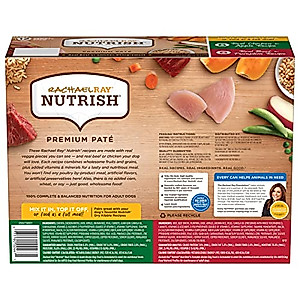 Rachael Ray Nutrish Premium Pate Wet Dog Food, Chicken and Beef Variety Pack, 13 Ounce Cans (Pack of 12)
