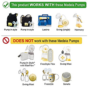 Maymom Membranes Compatible with Medela Breastpumps, Suitable for Lactina, Manual Freestyle, Symphony, Swing, Pump in Style Pumps, Part # 87088 (White, 16pc)