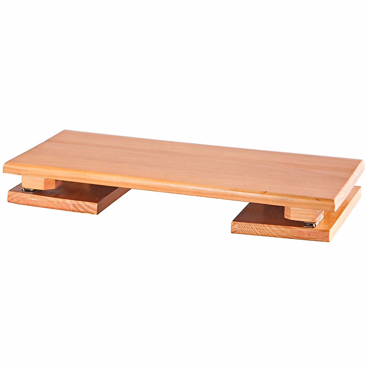 OakRidge Compact Portable Footrest, Collapsible Legs for Storage or Travel, Walnut Wood Finish