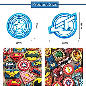 Crethinkaty Plastic Cookie Cutters,6 Pieces Fondant Cutter Set,Cartoon Biscuit Cutter,Cartoon Cookie Impression Cutter,Sugar Craft Cake Decoration