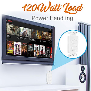 Pyle in Wall Speaker Selector Switch - Home Audio 2-Channel A/B Dual Channel Speakers Controller Pod Box - Control and Activates (2) Pair of Indoor or Outdoor Speakers PVCS2 White