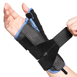 Velpeau Carpal Tunnel Wrist Brace Night Support, Completely Stabilizes Wrist & Thumb, Thumb Spica Splint for De Quervain's Tenosynovitis, Tendonitis, Arthritis Pain Relief (Breathable, Right Hand, S)
