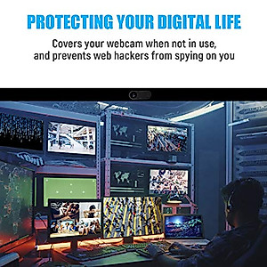 Laptop Camera Cover Slide, 0.028 Inch Ultra Thin Laptop Camera Cover Blocker, Laptop Accessories for iPhone MacBook Laptop, Desktop, PC, Tablet, Protect Your Visual Privacy Security (Pink-3 Pack)