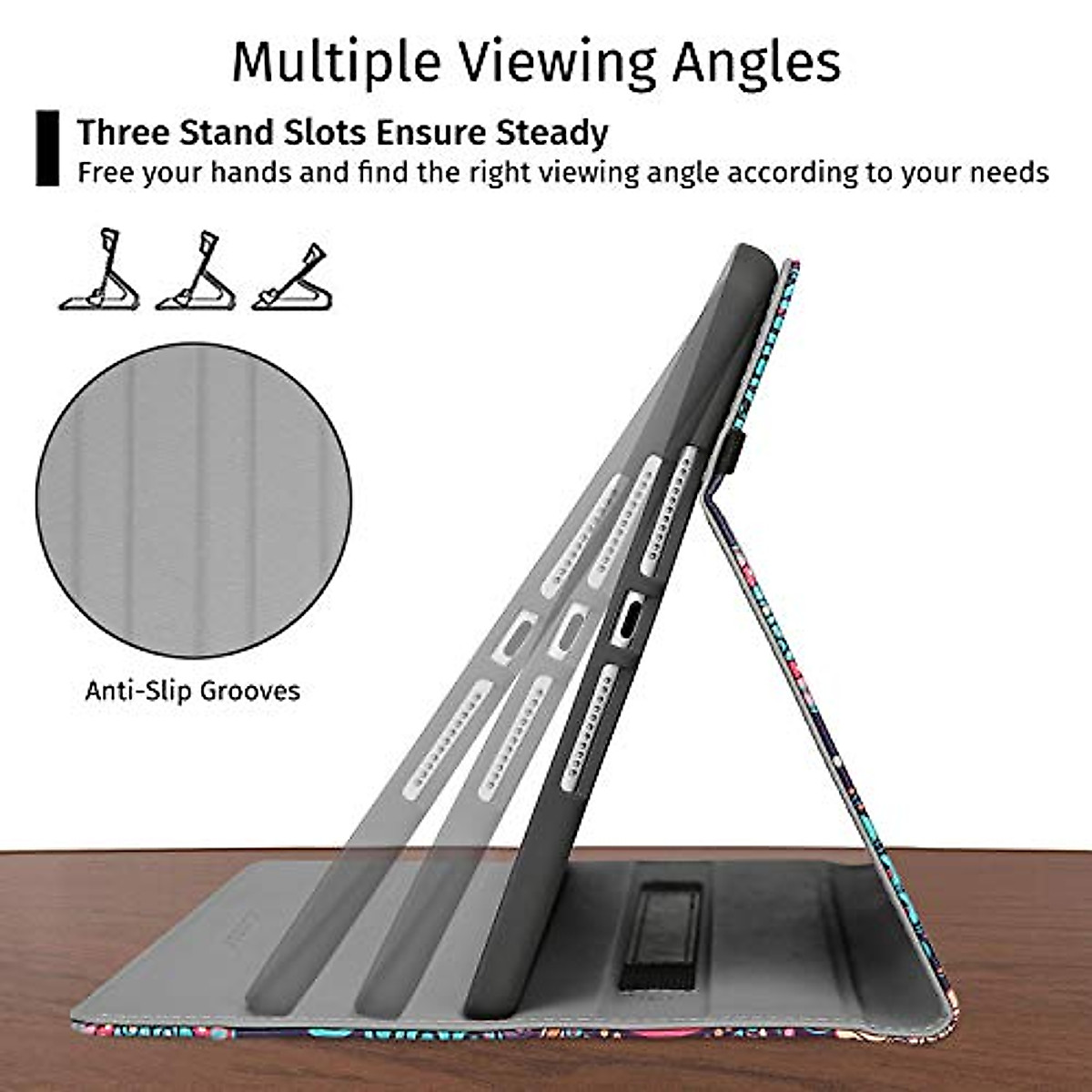 HAPPIERE Case for iPad 9th 8th 7th Generation with Pencil Holder, Compatible with iPad 10.2 inch 2021/2020/2019, Premium PU Leather iPad Cover, Auto Wake/Sleep, Shockproof Protective Folio Cover