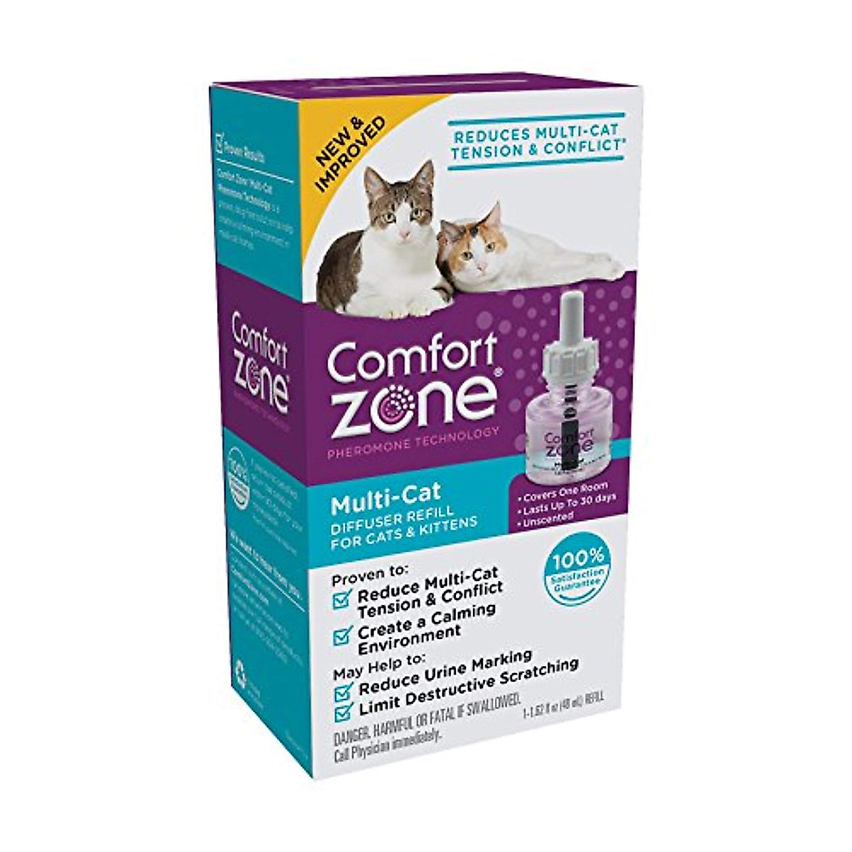 Comfort Zone Basic Multicat Diffuser Refill for Cat Calming, Single Refill (100526066)