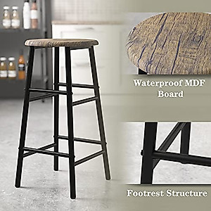 Weehom Bar Table with 2 Bar Stools, Pub Dining Height Table Set, Kitchen Counter with Bar Chairs,Bistro Table Sets for Kitchen Living Room, Built in Storage Layer, Easy Assemble