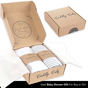 Cuddly Cubs Changing Pad Covers – 2 Pack – Snuggly Soft Plush Cotton Changing Table Covers for Boy, Girl – Fits Perfectly on Summer Infant and Other 16 x 32 Baby Changing Table Pads – Grey Stripes