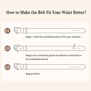 AWAYTR Women Leather Punk Waist Belt - Black PU Leather Body Adjustable Ladies Belts with Heart Buckle for girls (Heart-shaped Buckle)