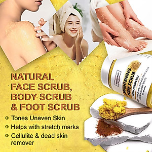SUGAR BODY SCRUB Brightening Scrub Sugar Scrub Turmeric Body Exfoliant Scrub For Dark Spots (Sugar)