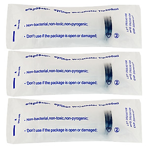 SHAOTONG 200ml Syringe with 2Pcs 40in Handy Plastic Tubing and 18Ga 20Ga Dispensing Needle, for Scientific Labs, Measuring, Watering, Refilling