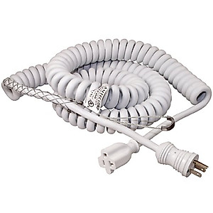 Conntek 70046-GB 15-Foot Hospital Grade Cordset Spring Cable 15 Amp 125 Volt to 15/20 Amp 125 Volt SJT 12/3