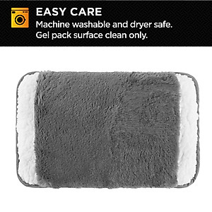 Brookstone Faux Fur Hand Warmer | Soothe Cold Hand Muff with Microwavable Gel Pack for Long Lasting Heat | Cozy Sherpa & Plush Lining for Ultimate Comfort | Hand Muffs for Women & Men | 100% polyester