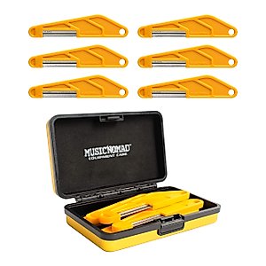 MusicNomad 6 pc. Electric Guitar Diamond Coated Nut File Set - Super Light Strings (MN667)