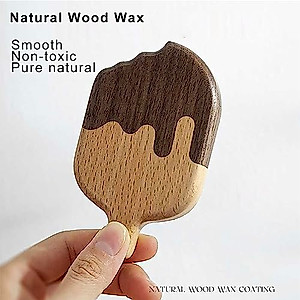 Ice Cream Wooden Bottle Opener Freezer Magnet with Wax as