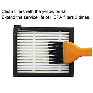 Replacement Parts Compatible for iRobot Roomba i7 j7 i3 i4 i7+ Plus i3+ i4 i4+ i6 i6+ i8 i8+ E5 E6 j7+ plus E&i&j Series, Multi-Surface Rubber Brush, High-Efficiency Filter, Edge-Sweeping Brush