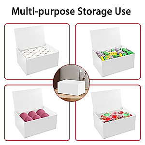 Watpot Acrylic Laundry Dryer Sheet Holder, Clear Dryer Sheets Container with Lid for Laundry Room, White