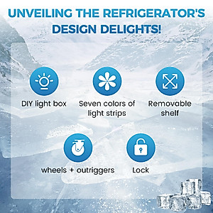 HIPOPLLER 8 Cu.Ft Commercial Display Refrigerator Glass Door Upright Merchandiser Fridge with LED Lightning, Beverage Cooler for Home Restaurant Office Grocery Stores, ETL Approved, Black