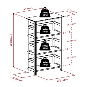 Winsome Wood Studio Shelving, Honey
