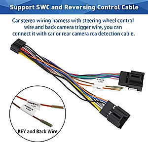 Aftermarket Car Radio Stereo Wiring Harness Adapter 16 Pin Connector Compatible with Chevrolet Silverado Suburban Buick