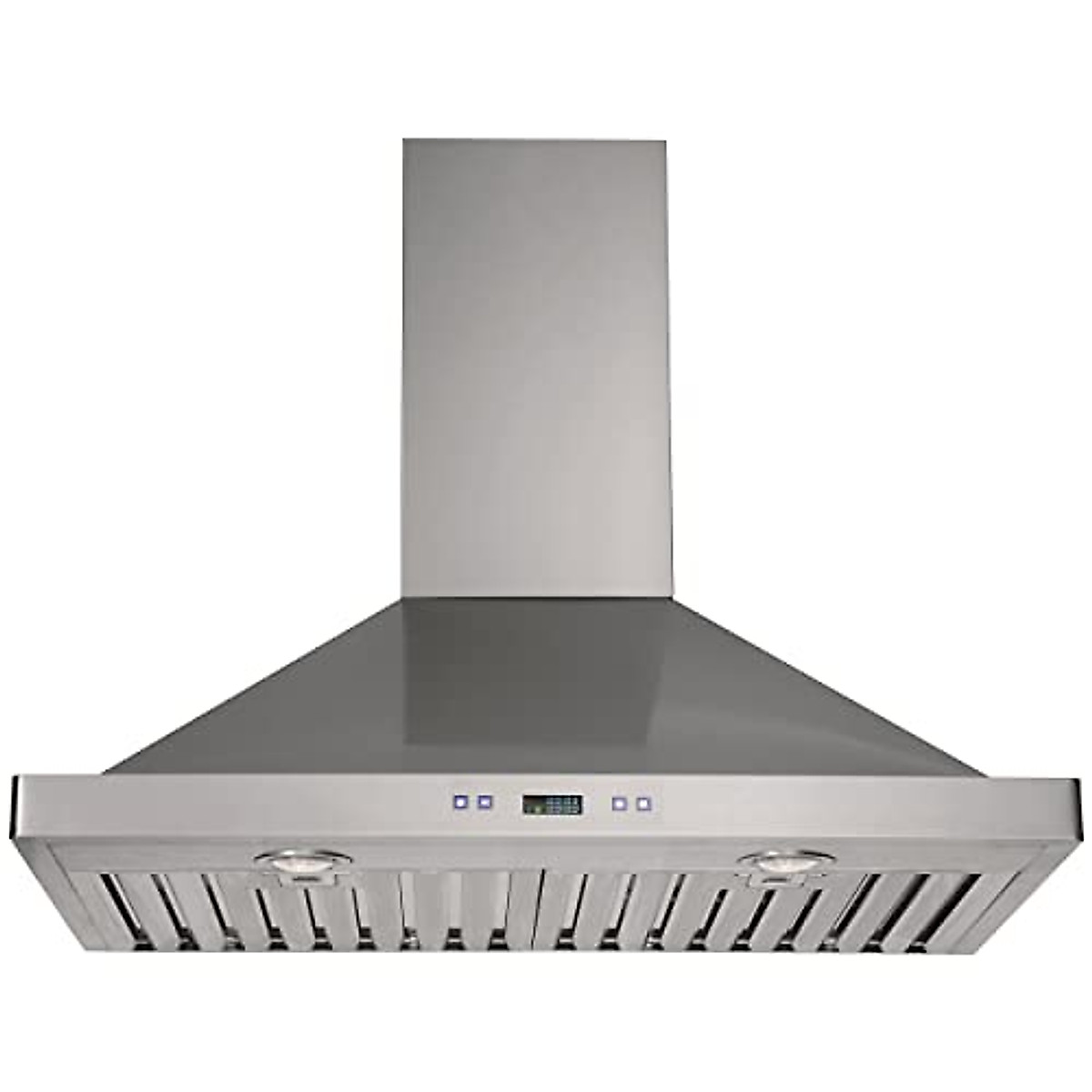 FORNO Siena 30" Inch. Wall Mount Range Hood with Ducted Convertible and Exhaust Pipe - Stainless Steel Ceiling Chimney-Style Stove Vent with 4 Speed Touch Control Panel