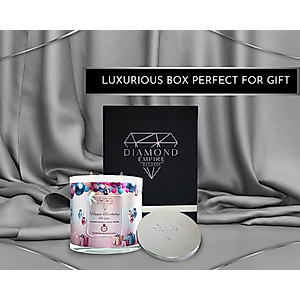 Diamond Empire Happy Birthday Candle with Surprise Jewelry Inside (Surprise Jewelry Valued up to $3,500) 2 Wick Candle (Burn up to 120 H) Ring Size 6