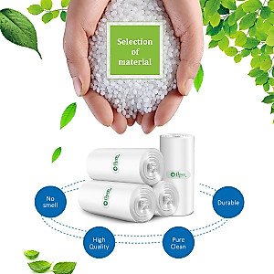 2 Gallon 220 Counts Strong Trash Bags Garbage Bags by Teivio, Bathroom Trash Can Bin Liners, Small Plastic Bags for home office kitchen (Clear)