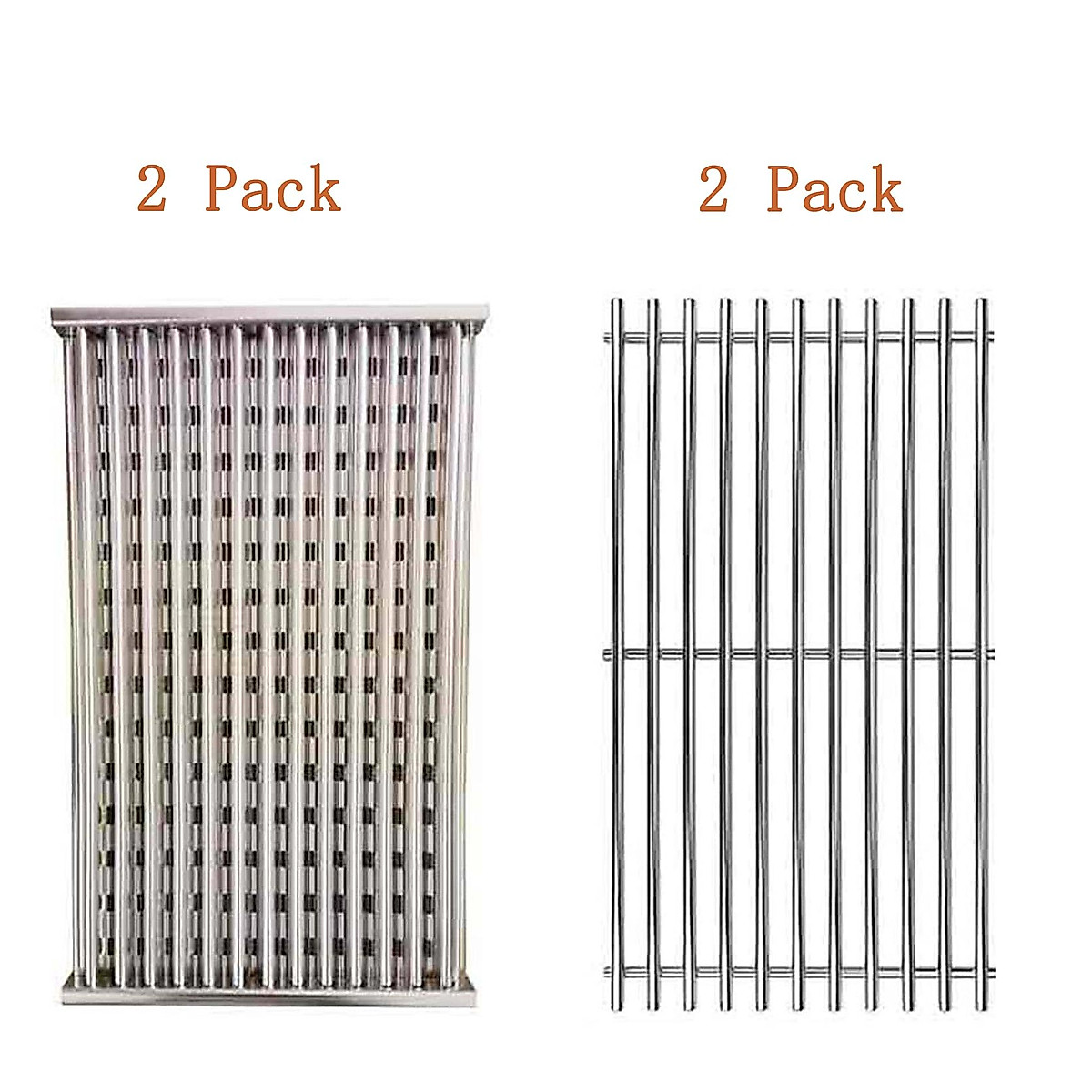 Cmanzhi S4B316 (2-Pack) 17" Grill Cooking Grate and Emitter for Charbroil TRU-Infrared 463642316 463644220 463632320 463675016 463644220 G362-2100-W1, for Charbroil 463245518 4636750