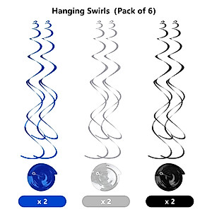 Tifeson Graduation Decorations 2024 Blue - 36 PCS Graduation Party Supplies, Congrats Grad Hanging Swirls Decorations, High School College Graduation Party Decorations Class of 2024 Decor