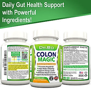 Colon Cleanse Detox Formula - Natural Bowel Cleanser Pills for Intestinal Bloating & Fast Digestive Cleansing - Daily Constipation Relief Supplement Gut, Belly, Stomach - Women Men Herbal Weight Flush