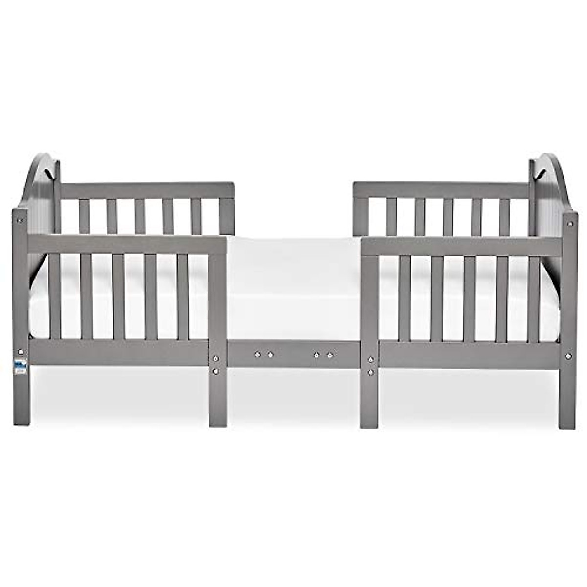 Dream On Me Portland 3 In 1 Convertible Toddler Bed in Steel Grey, Greenguard Gold Certified, JPMA Certified, Low To Floor Design, Non-Toxic Finish, Pinewood
