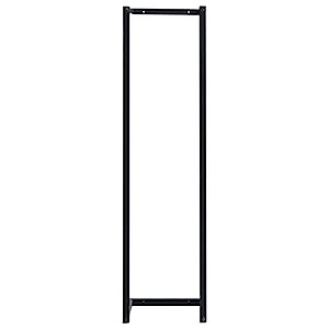 Bathroom Wall Towel Rack Iron Organization Bath Holder for Folded Large Washcloths, Storage Mounted Mount Rolled Towels, Black, 9.8x7.9x37.4inch (1193267111DGMI6PZ)