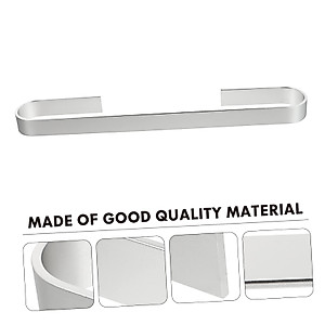 DRESSOOS 1 Set Nail Towel Rack Black Towel Holder Wall Mounted Towel Holder Kitchen Cabinet Holder Simple and Elegant Towel Holder Sticky Hanger Bathroom Shelf Household Space Aluminum